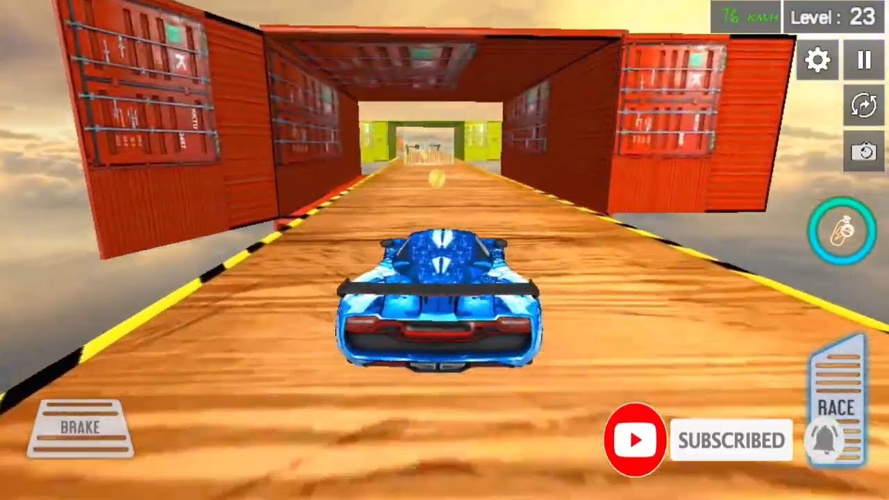 Impossible Car Stunt Game 2020 - Racing blue Car Games Simulator #23 ...