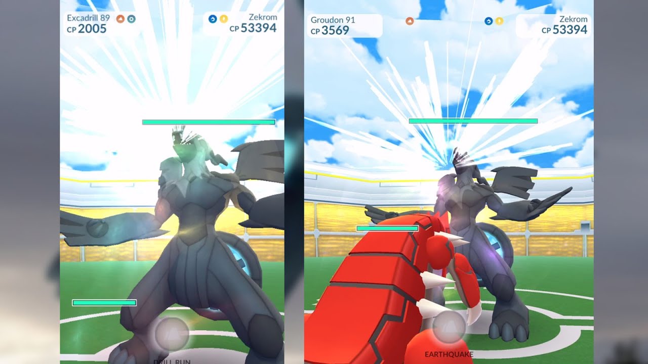 ZEKROM Raid in Pokemon GO with Dad - YouTube