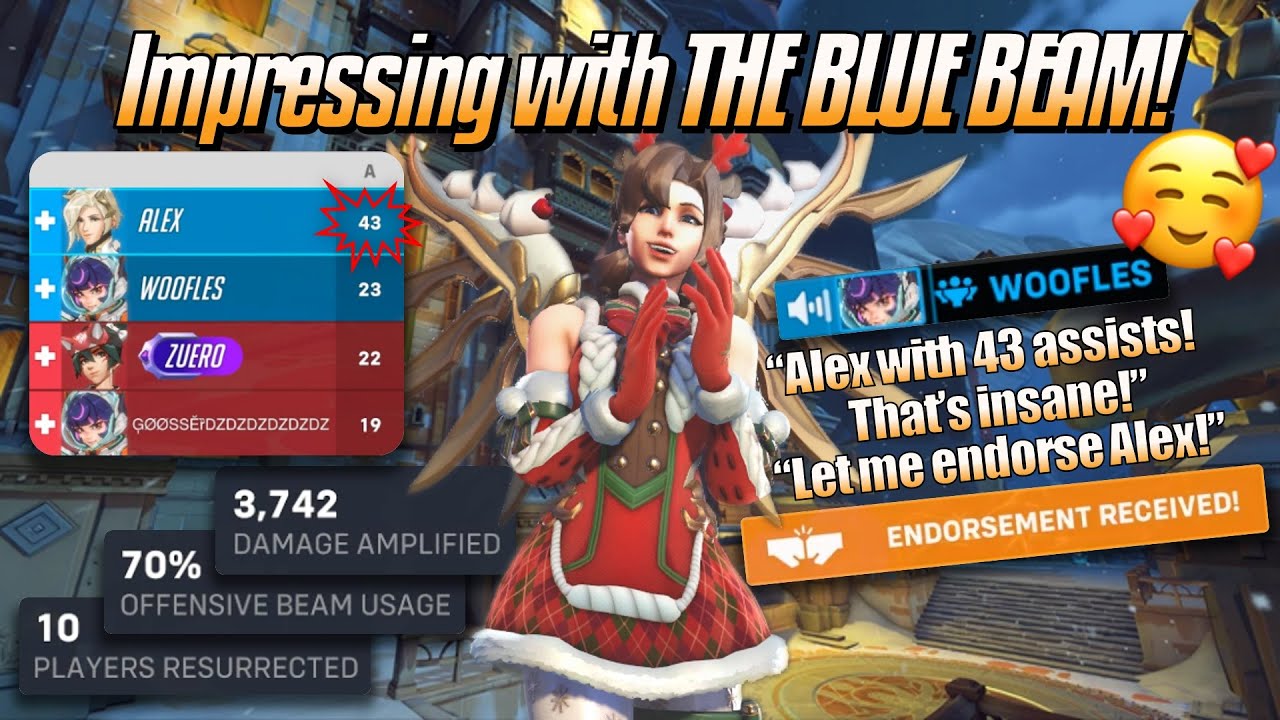 Impressing with THE BLUE BEAM! 🥰 - Mercy Gameplay & Commentary ...