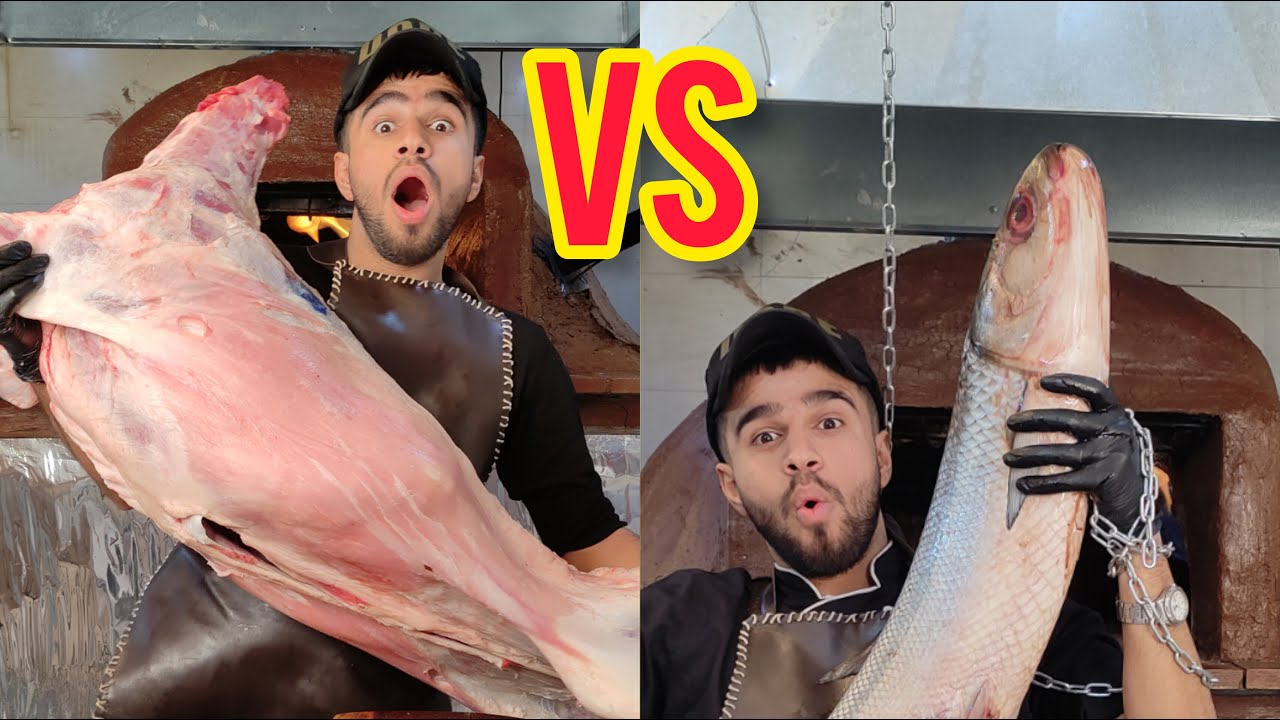 Learning how to cook lamb neck🐑VS🐍Learning how to cook big stuffed fish ...