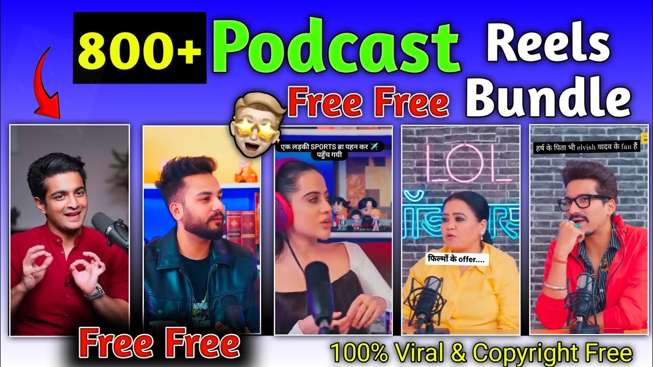 800+ Podcast Reels Bundle Free / Motivational Reels Bundle / Ai Reels ...