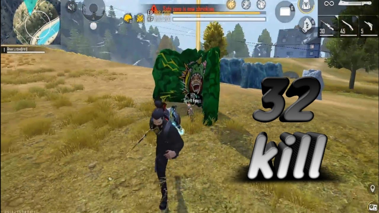 32 kill in Solo Vs squad Garena Free Fire - YouTube