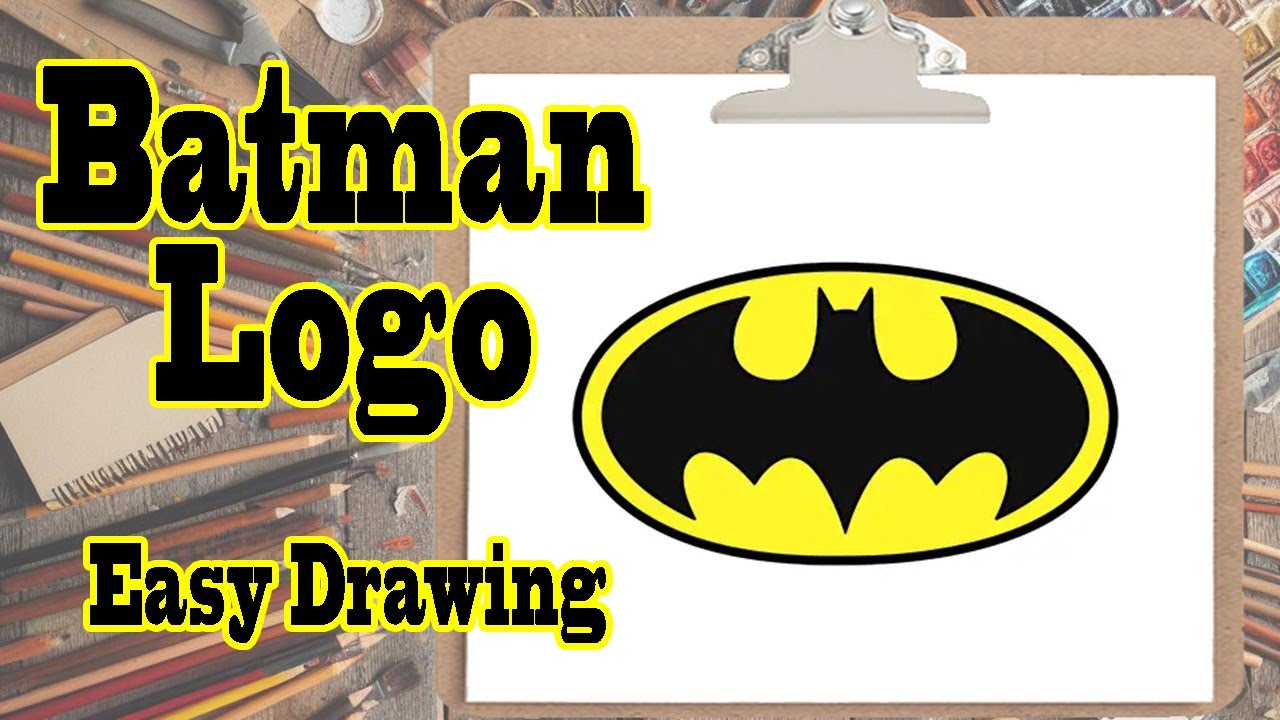 HOW TO DRAW BATMAN LOGO | drawing tutorial easy | drawing for kids ...