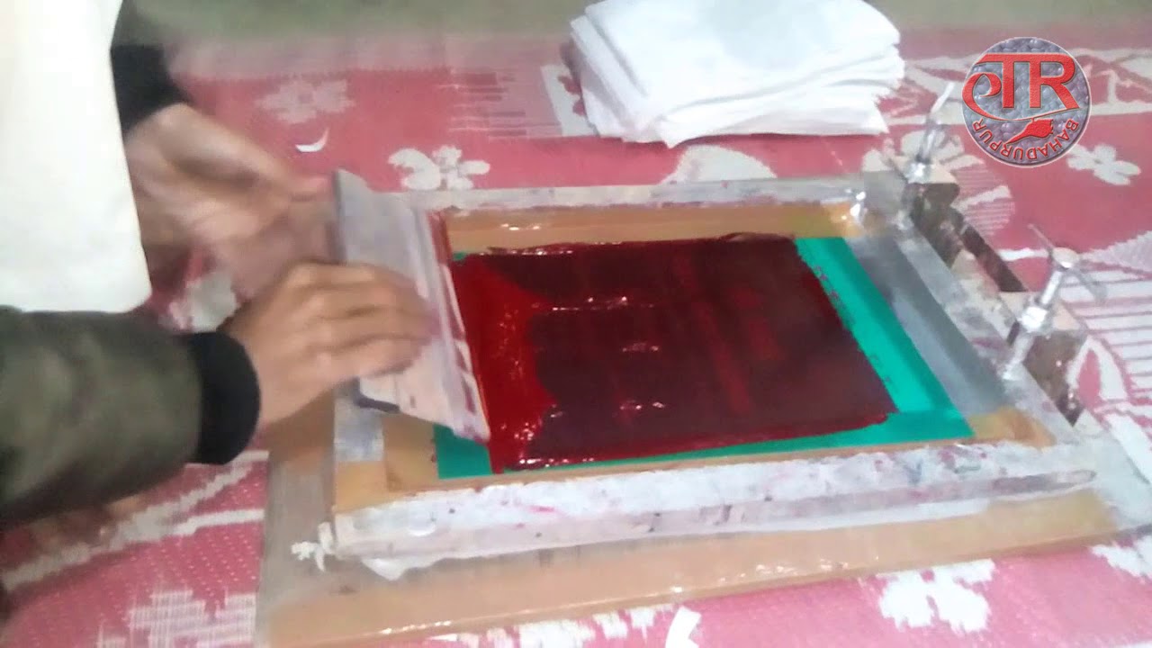 jhola printing with mesh no 40 - YouTube
