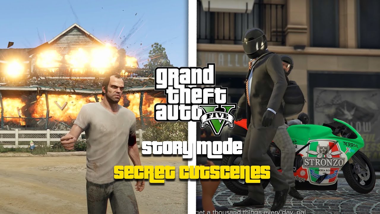 GTA V All Secret Cutscenes And Alternate Cinematics - YouTube
