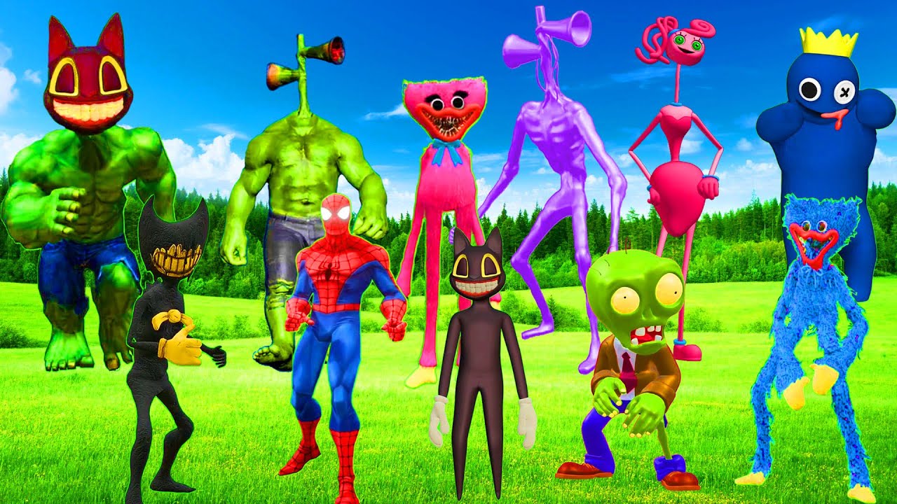 Siren head Mommy long legs Fnaf Freddy CArtoon CAt Hulk Pacman Rainbow ...