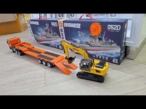 Unveiling the Huina 1319 Remote Control Flatbed Trailer And Excavator Set: Ultimate Construction Fun