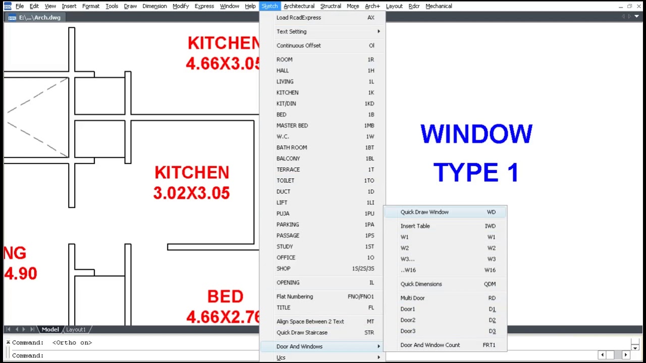 How To Draw Windows, Box, Fin, Chajja ? - YouTube