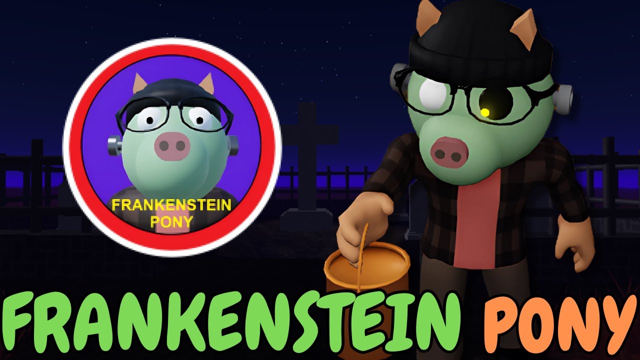 How To Get "SPOOKY" BADGE + FRANKENSTEIN PONY MORPH In Piggy Skins ...