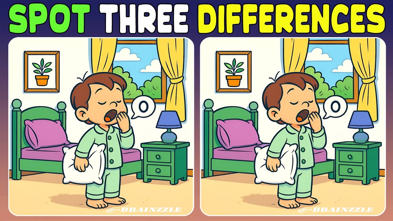 Find 3 Differences in 90 seconds | Brain Test Visual Puzzle 《Hard ...