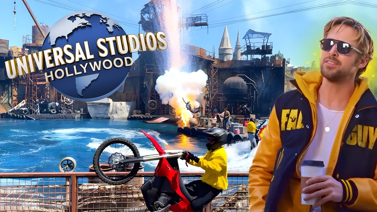 RYAN GOSLING Surprises Guests at Universal Studios Hollywood 2024 - YouTube
