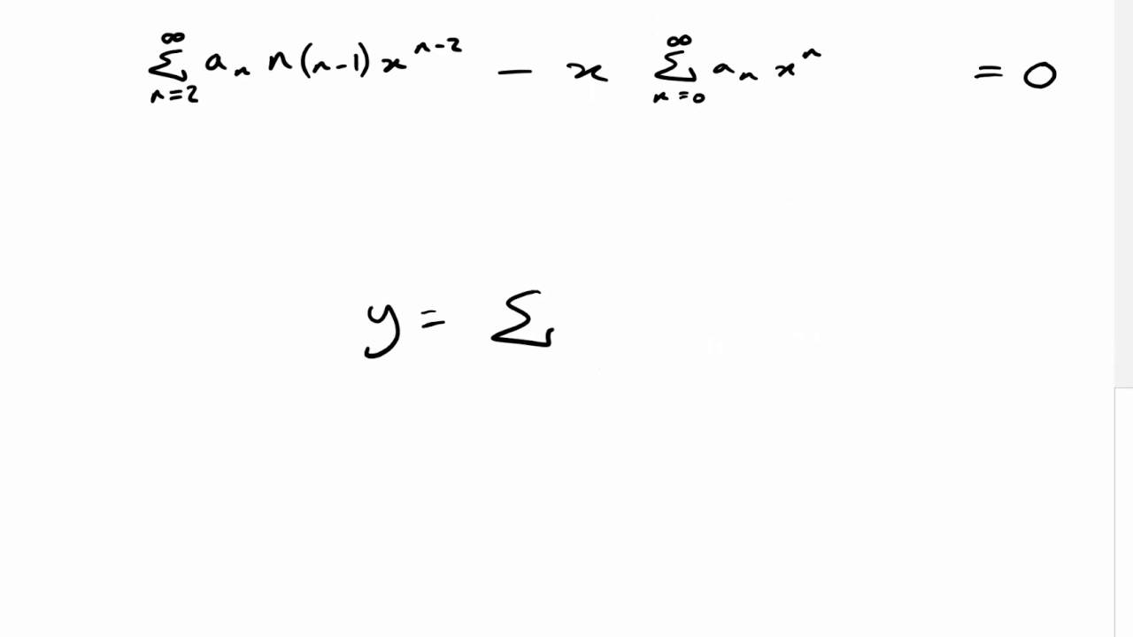 Solution Near Ordinary Points Example - YouTube