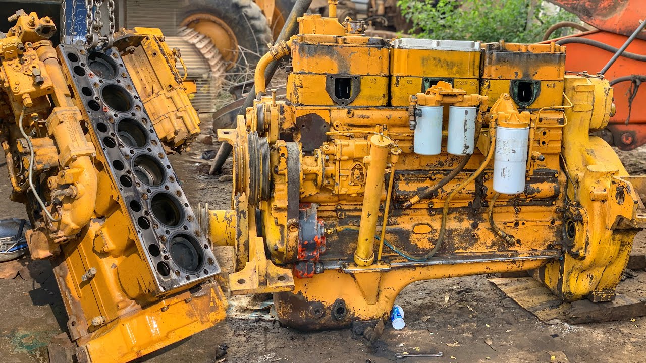 Rebuilding Komatsu D85 Diesel Engine Completely | How to Rebuild Komatsu Diesel Engine - YouTube