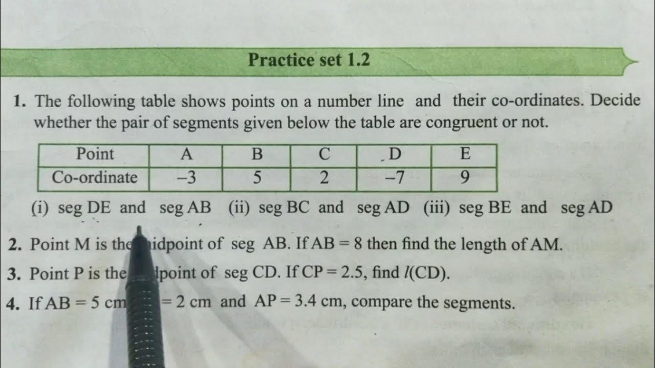Basic concepts in Geometry Practice set 1.2 Class 9 SSC Mathematics-2 9th std maths2 in Hindi ...