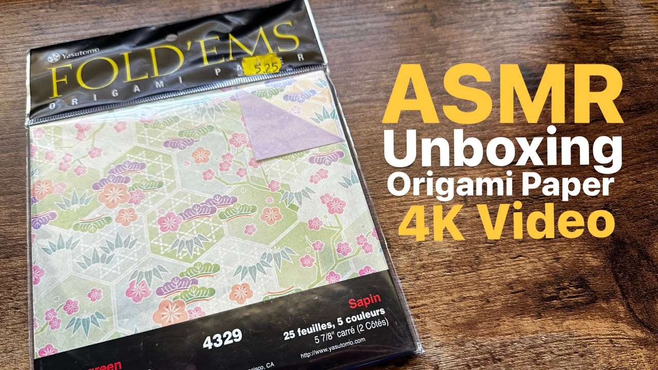 ASMR Unboxing Origami Paper Relaxing Paper Sounds - YouTube