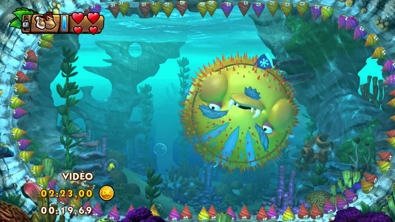 Donkey Kong Country TF : 4-Boss Fugu Face-Off (Cranky) - 0:38,22 ...