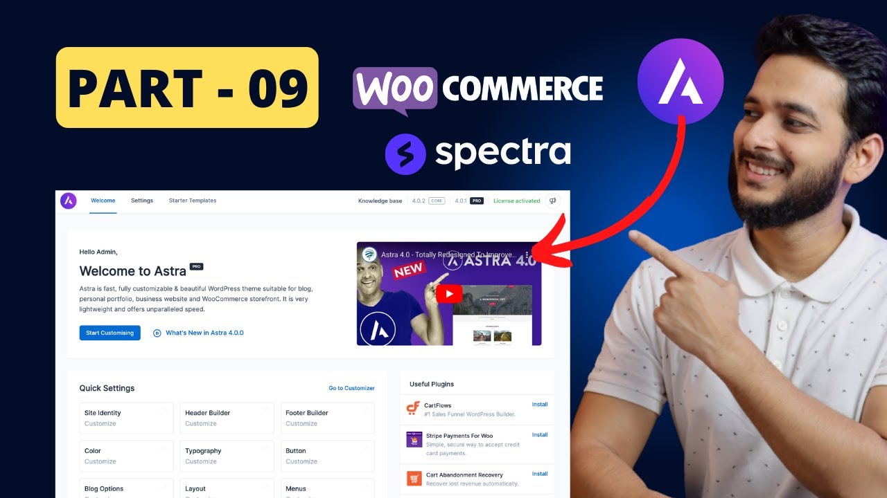 9. Understand the Astra Dashboard and How Astra Pro module works - YouTube