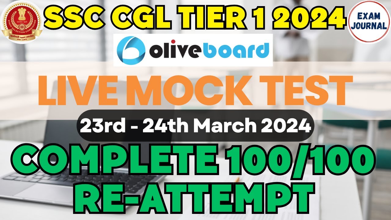 Oliveboard Live Mock Test Today SSC CGL Tier 1 2024 Analysis 23rd-24th ...