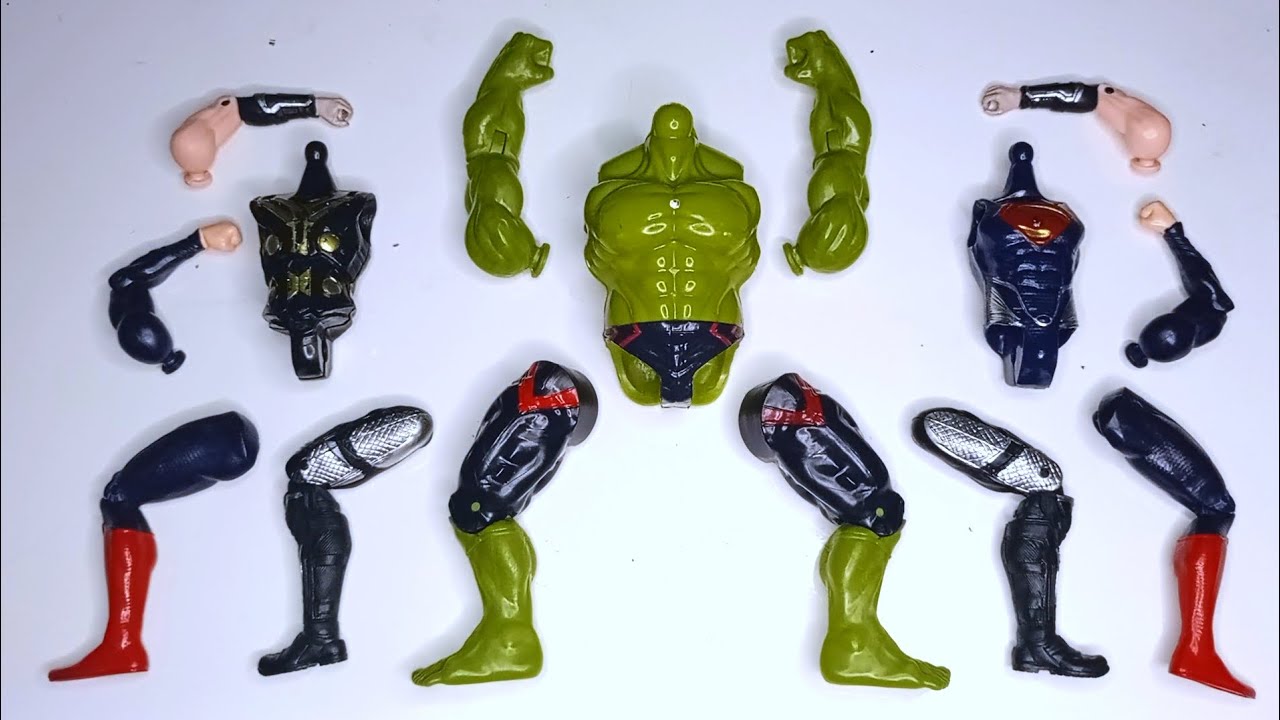 Assemble Toys Action Figures ~ HULK,THOR,And SUPERMAN ~ Avengers Marvel ...