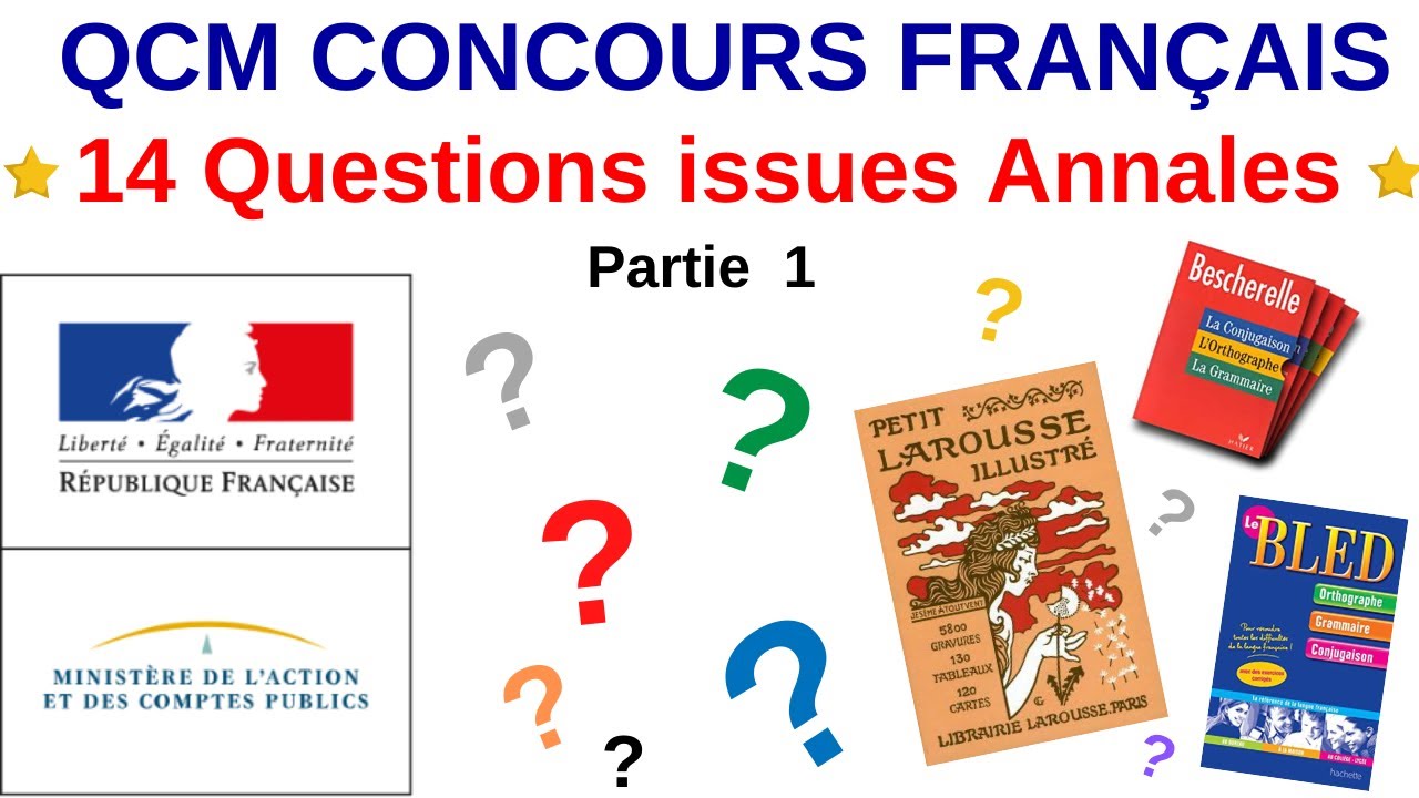 QCM Français - 14 questions issues Annales de concours de la fonction ...
