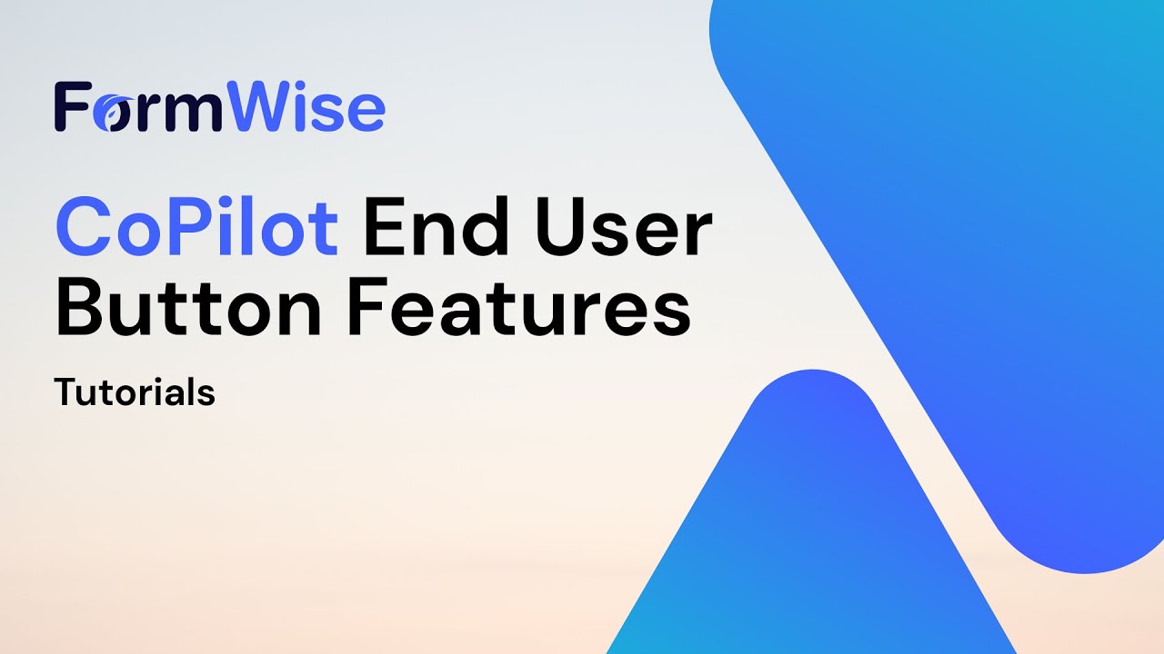 Customizing Your CoPilot: Exploring Button Options in FormWise - YouTube