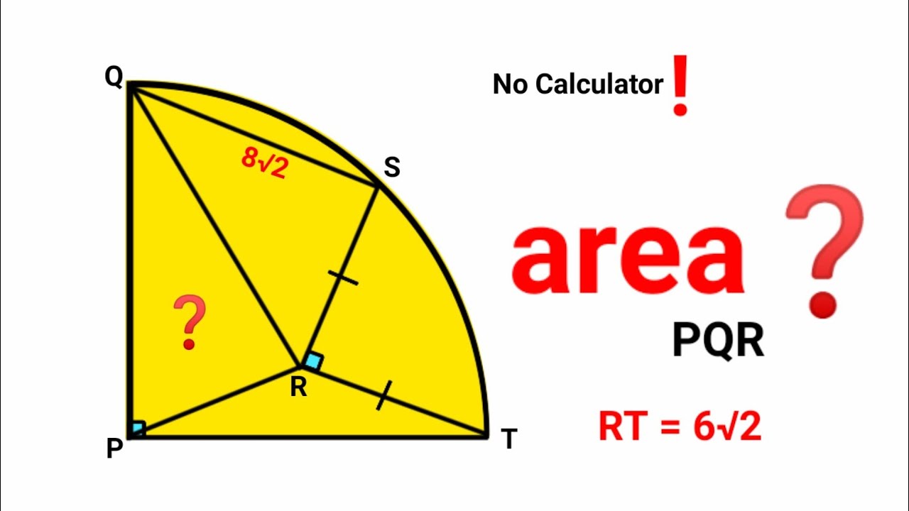 Can you find area of triangle PQR? | (Fun Geometry Problem) | #math # ...
