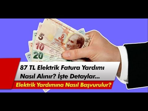 Aylık 87 TL Elektrik Desteği Almak