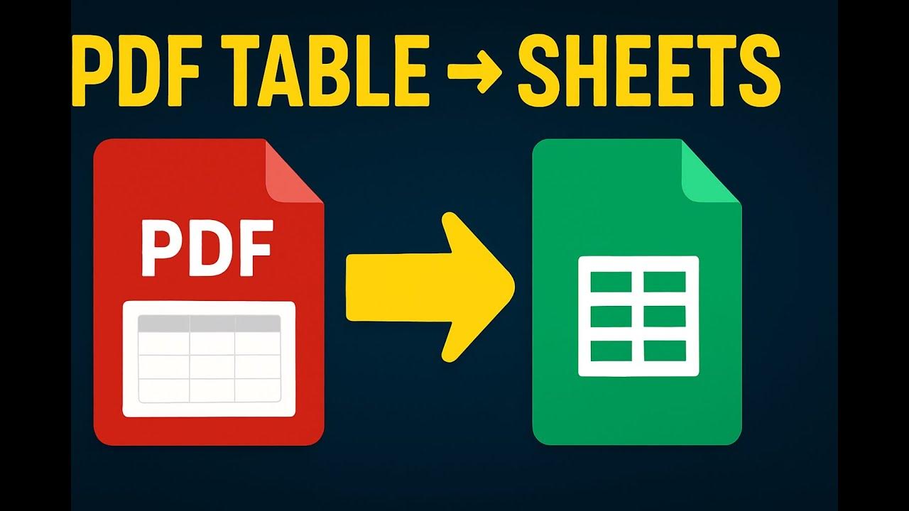 Convert PDF to Google Sheets: Extract Tables & Data Easily - YouTube