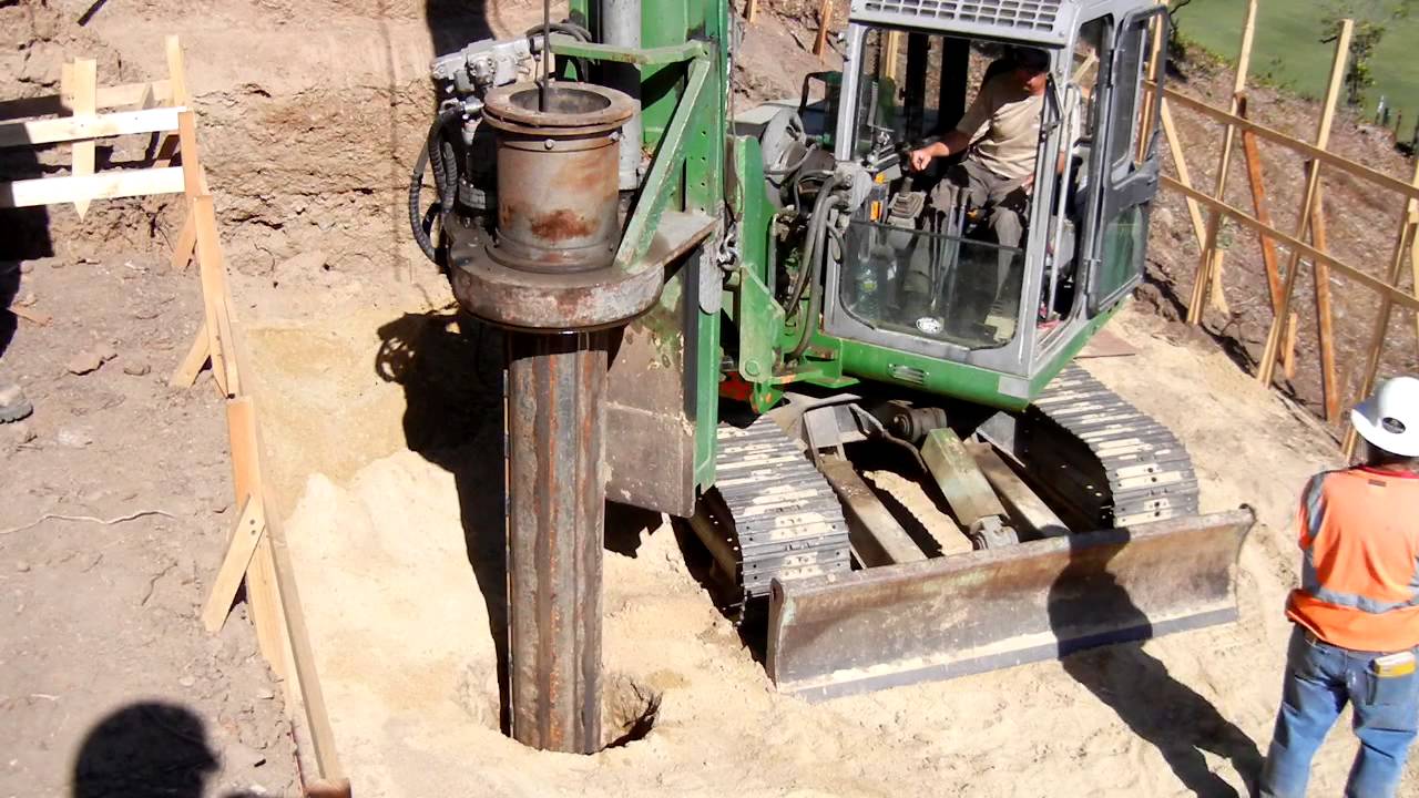 Caisson Drilling, Grading, Excavating, Demolition - YouTube