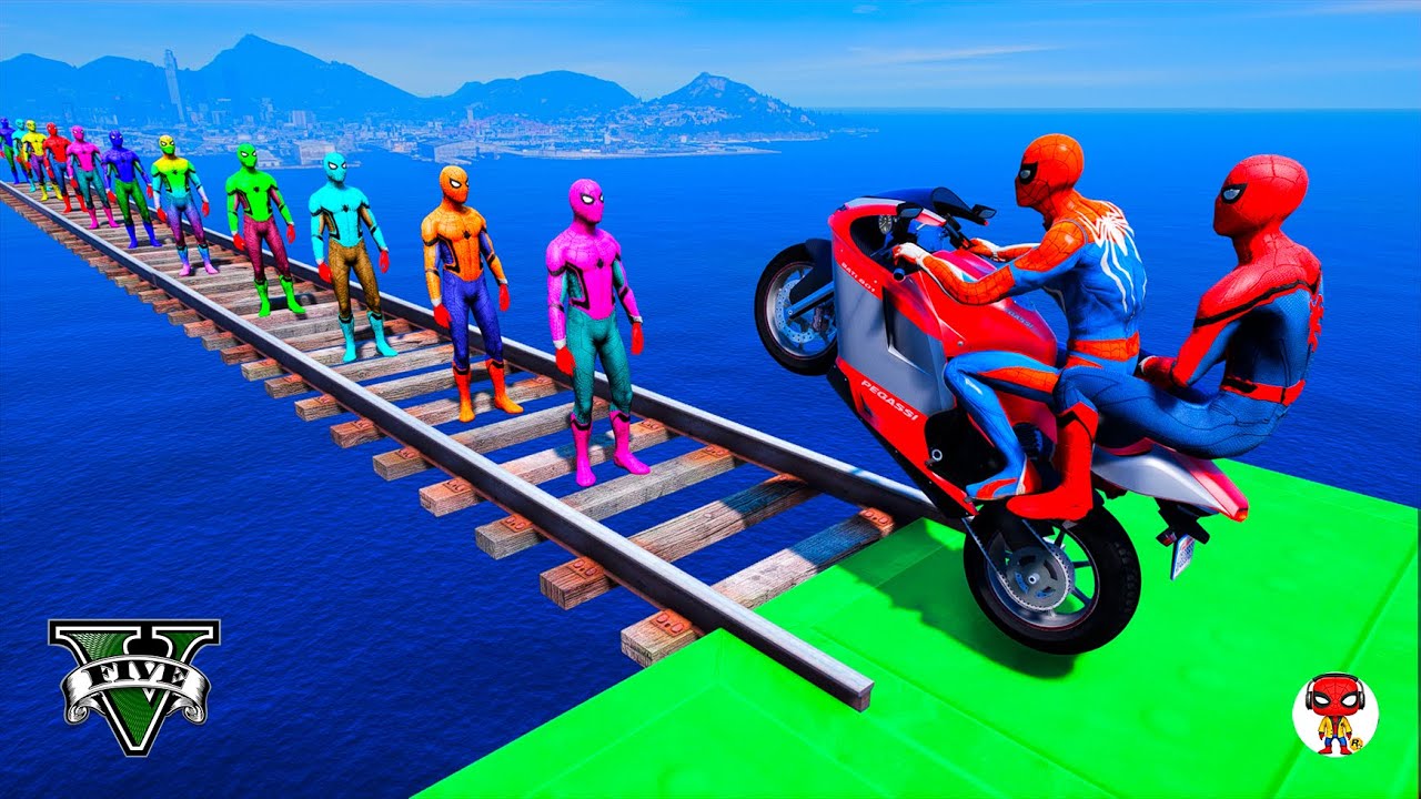 GTA V Epic New Stunt Race For Car Racing Challenge by Trevor and Shark ...