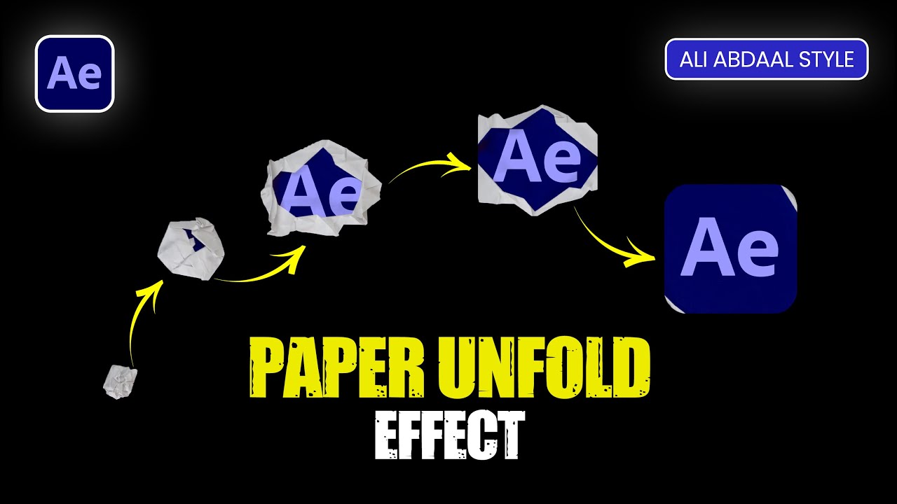 Master the PAPER UNFOLD Effect in After Effects | Edit like Ali Abdaal ...
