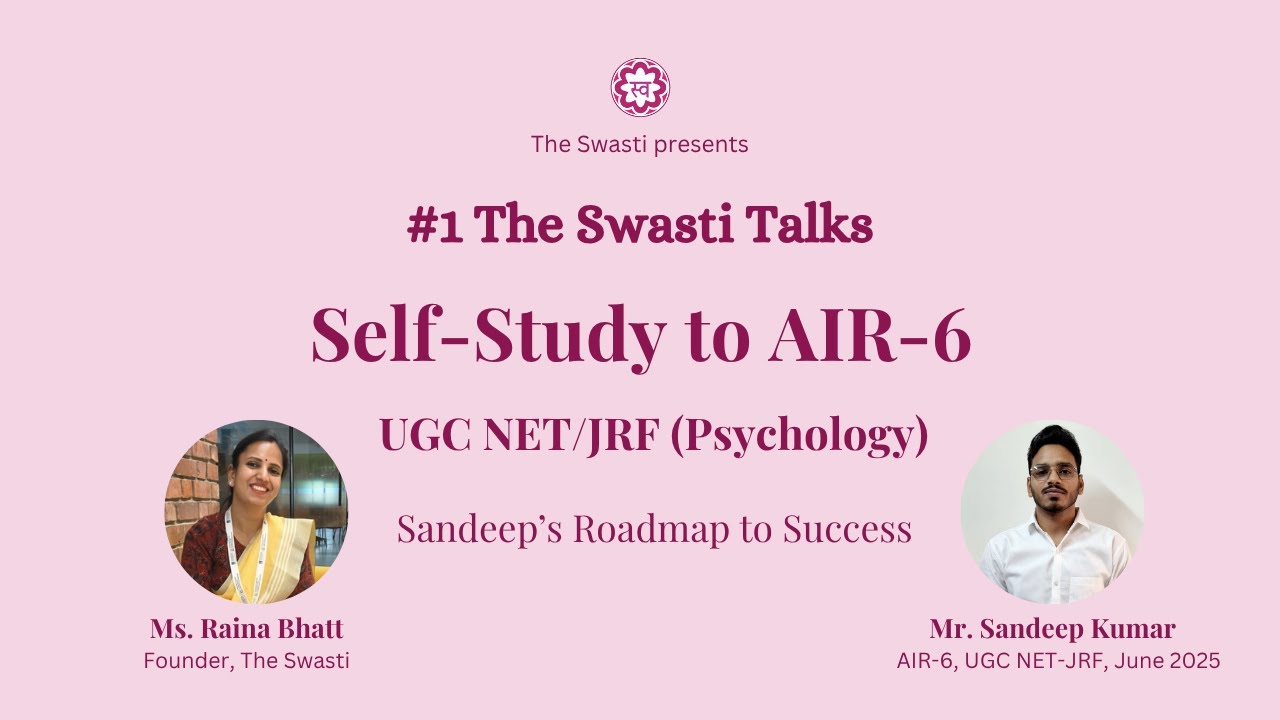 The Swasti Talks #1 Sandeep Kumar Share His Strategy | UGC NET/JRF ...