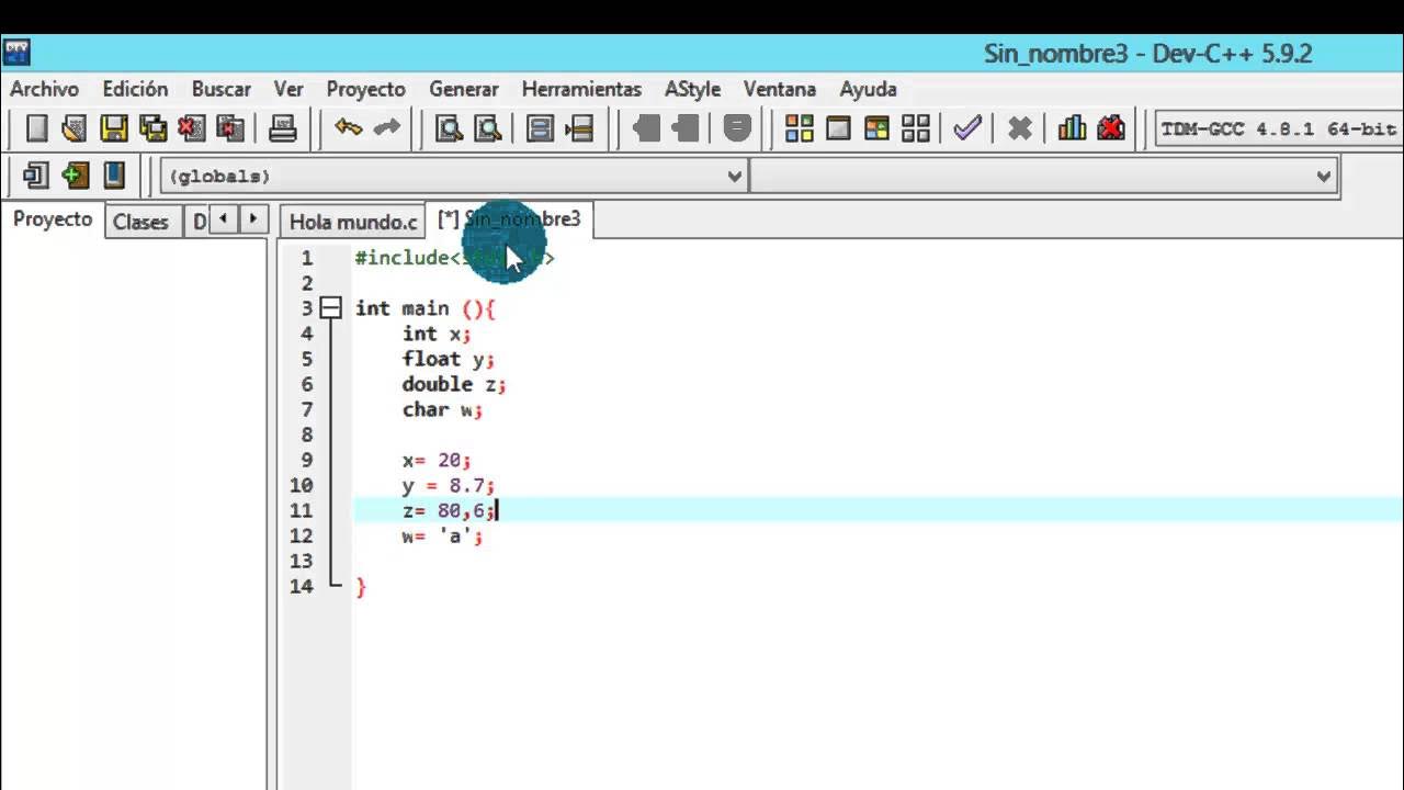 Curso de C. Tutorial 2. Declaración de variables - YouTube