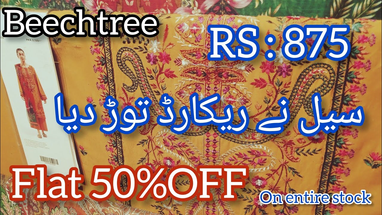 Beechtree Flat 50%40%OFF || beechtree winter sale 2024 | | unstitched sale today - YouTube