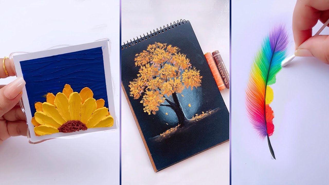 17 Oil pastel art hacks || Amazing Painting Ideas | Beautiful Painting ...