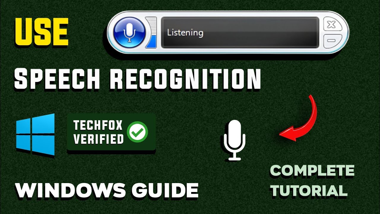 How to Use Speech Recognition in Windows - Full Guide - YouTube