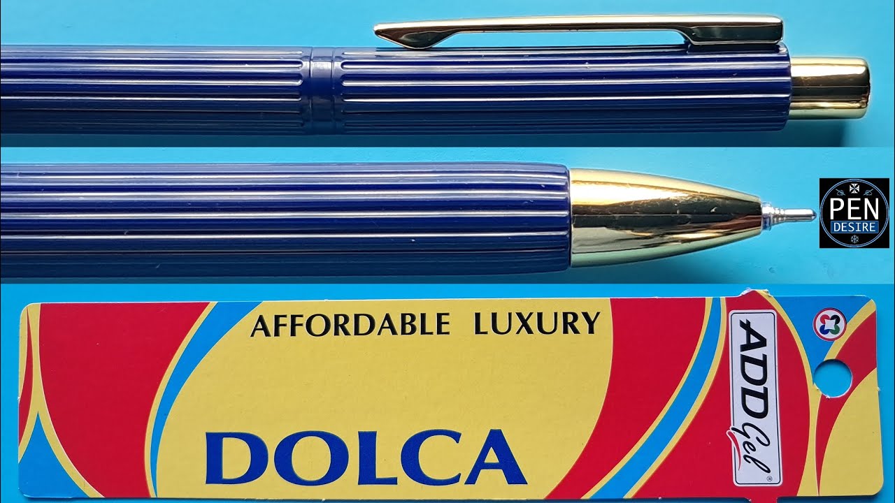 ADD Dolca Ball Pen - Gold Chrome Metal Clip - Refillable Ball Pen ...