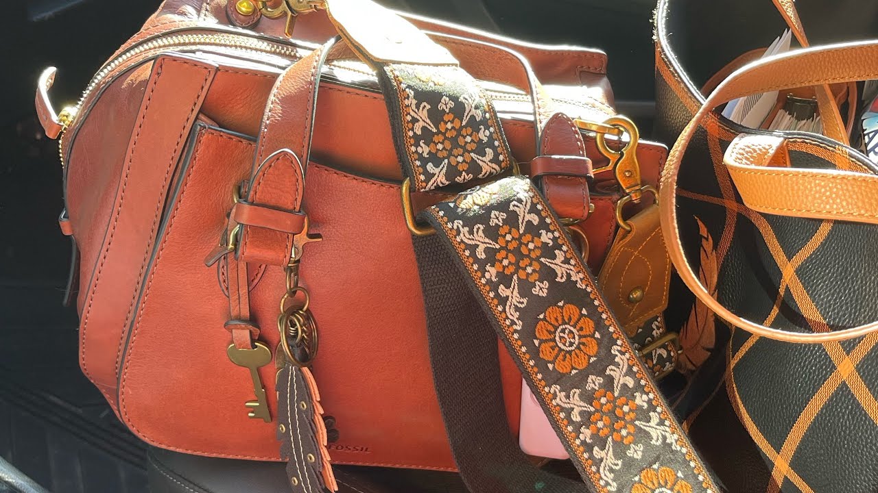 WIMB-Brooklyn Fossil Bag. Update on ATS Dooney bag💜 - YouTube