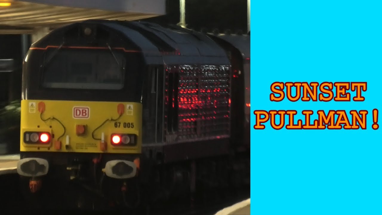 BEAUTIFUL SUNSET PULLMAN Rolls through PLUS 465001! and trains at Herne ...