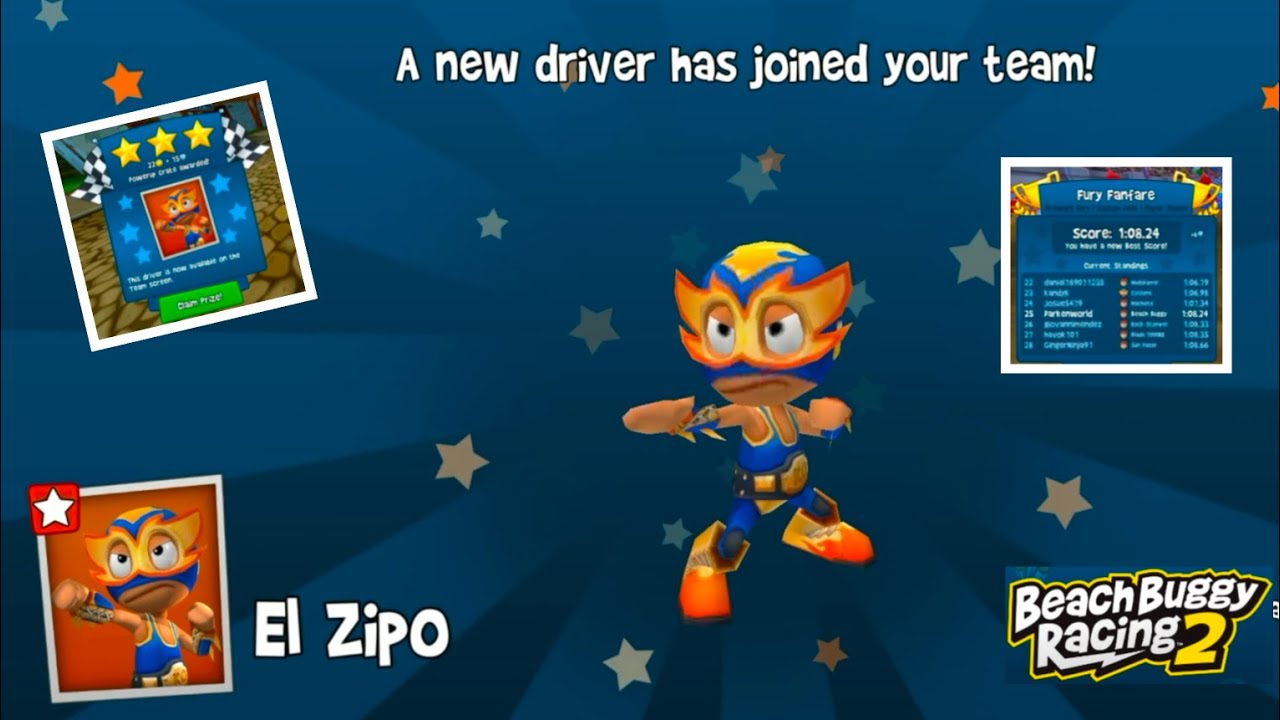 Unlocking new driver El Zipo.. beach buggy racing 2 Event gameplay # ...