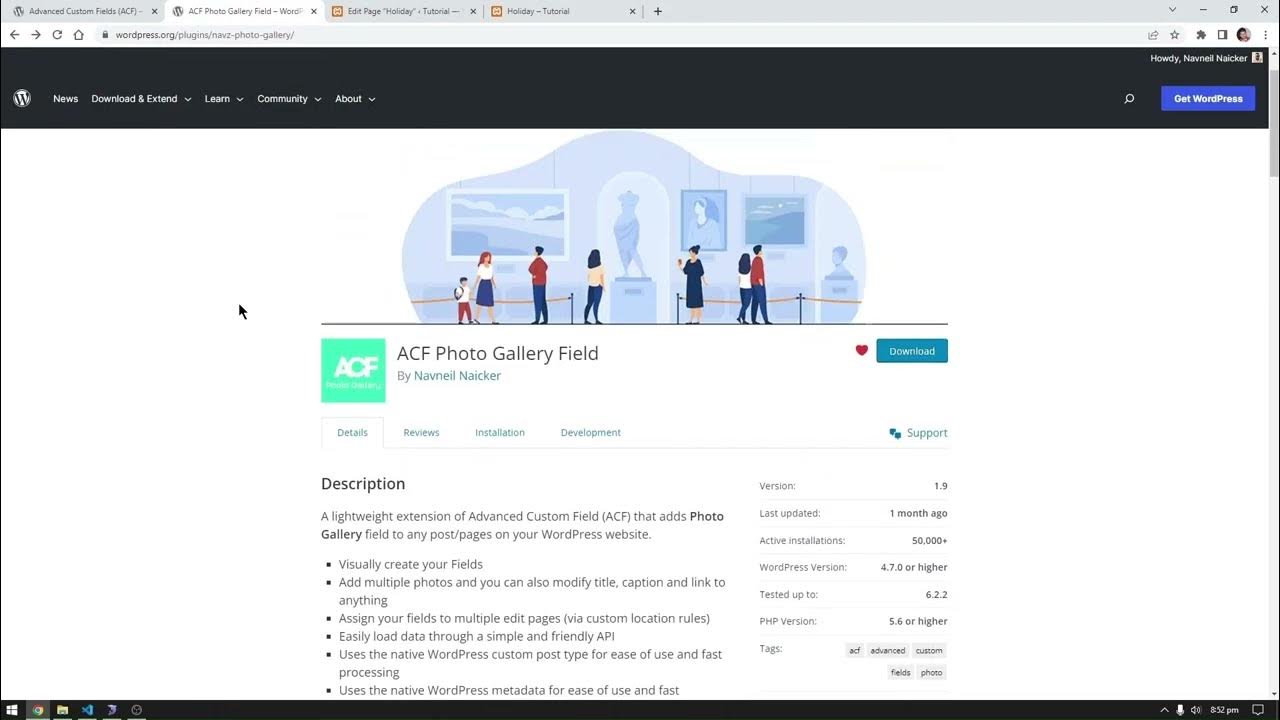 ACF Photo Gallery Field - Installation and Basic Usage | WordPress - YouTube