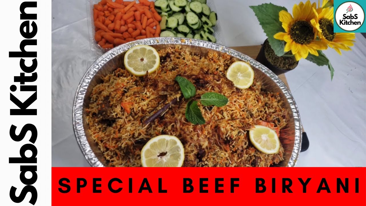 SPECIAL BEEF BIRYANI | SabS Kitchen - YouTube
