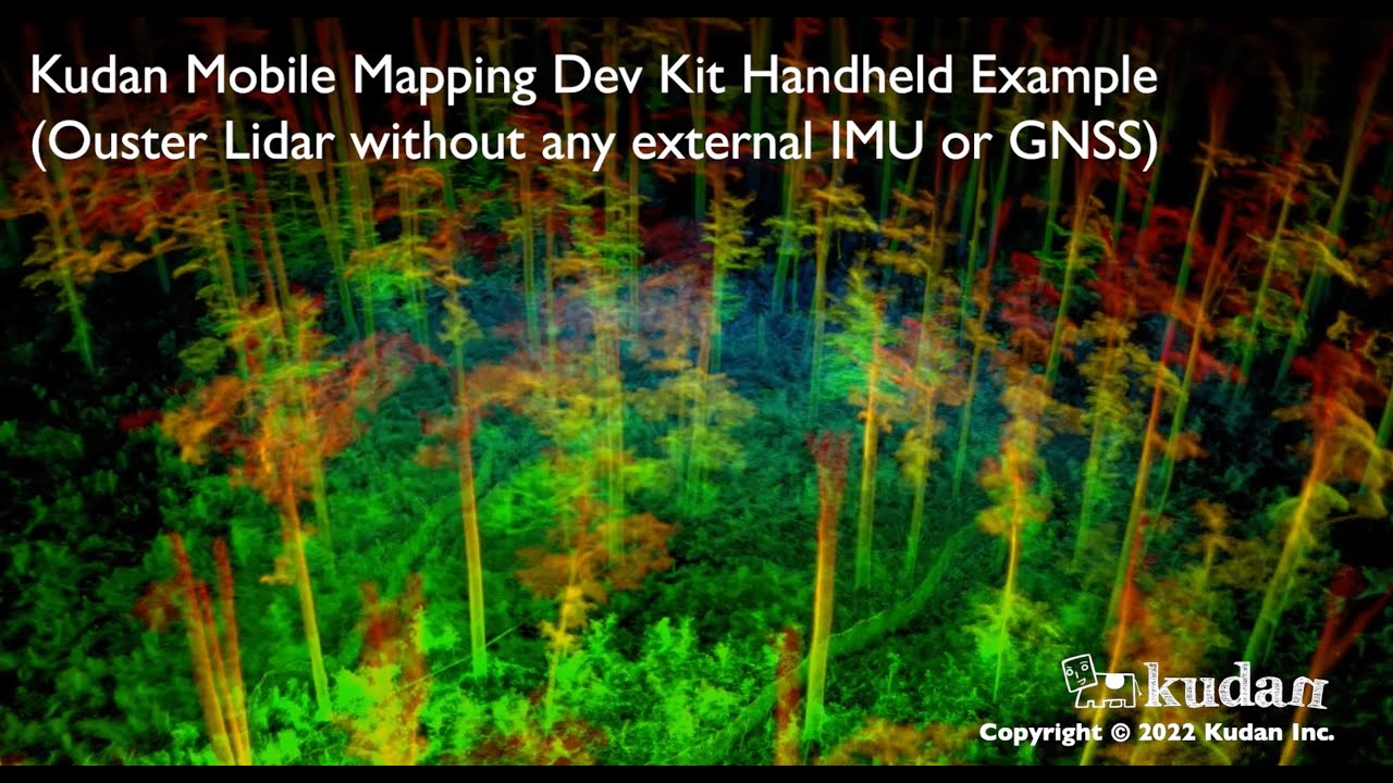 Kudan Mobile Mapping Dev Kit Example - Handheld - Forest - YouTube