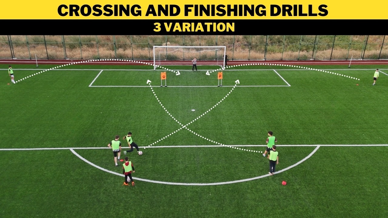 Crossing and Finishing Drills | 3 Variations | Football/Soccer Training ...