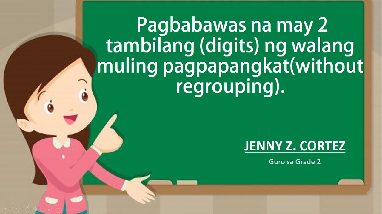 Grade 2 Math Q2 W1 Pagbabawas na may 2 Tambilang ng Walang Muling ...