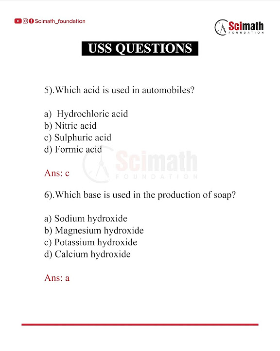 USS EXAM 2025 | BASIC SCIENCE QUESTIONS | CHAPTER 02 | SCIMATH FOUNDATION - YouTube