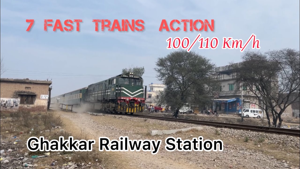 Non Stop Super Fast Trains of Pakistan With Blasting Speedy Action From Ghakkar Railway Station ...