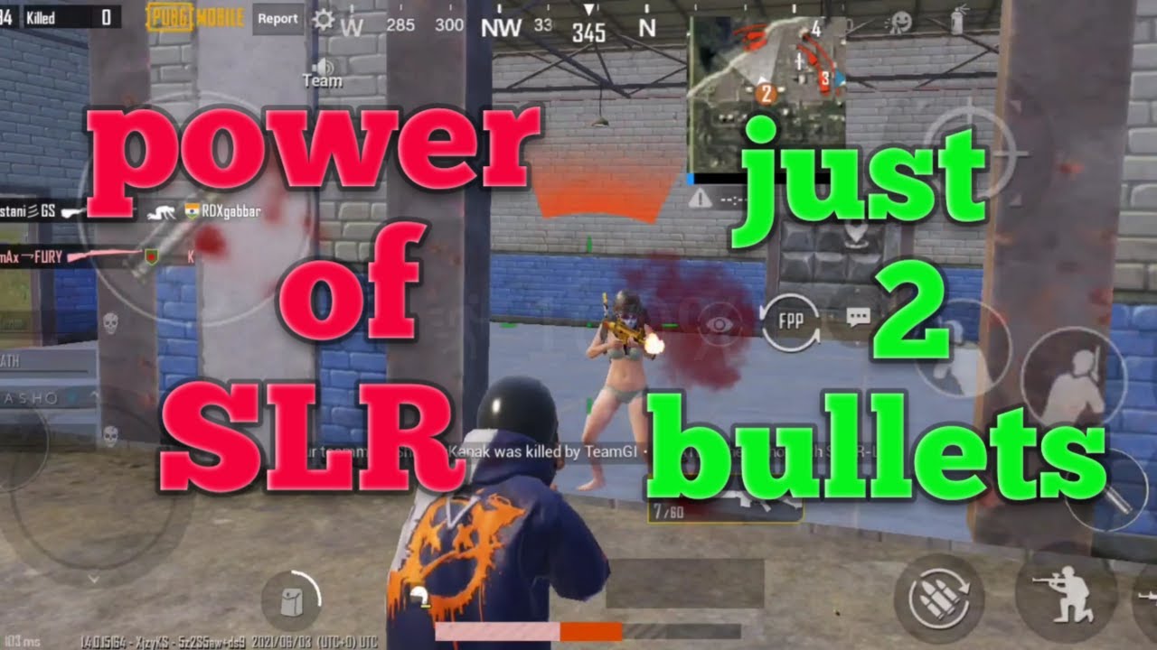 # power of SLR,( just 2 bullets,), PUBG mobile, # Monarch PUBG ...