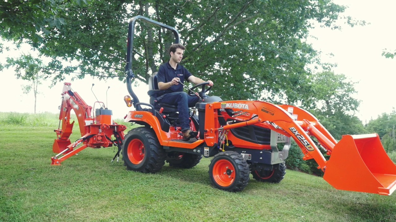 BX25D-1 Backhoe Removal & Re-Installation - YouTube