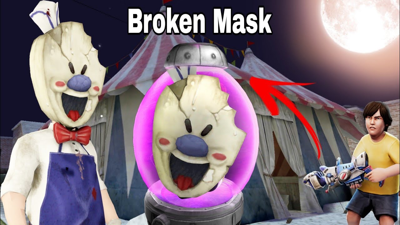 Ice Scream Mr Rod Uncle Kidnapper Broken Mask - YouTube
